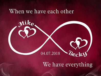 Each Other Infinity - Personalized Canvas Print For Couples