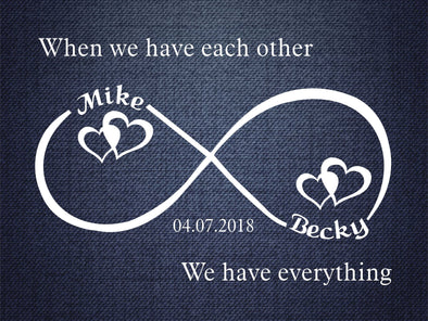 Each Other Infinity - Personalized Canvas Print For Couples