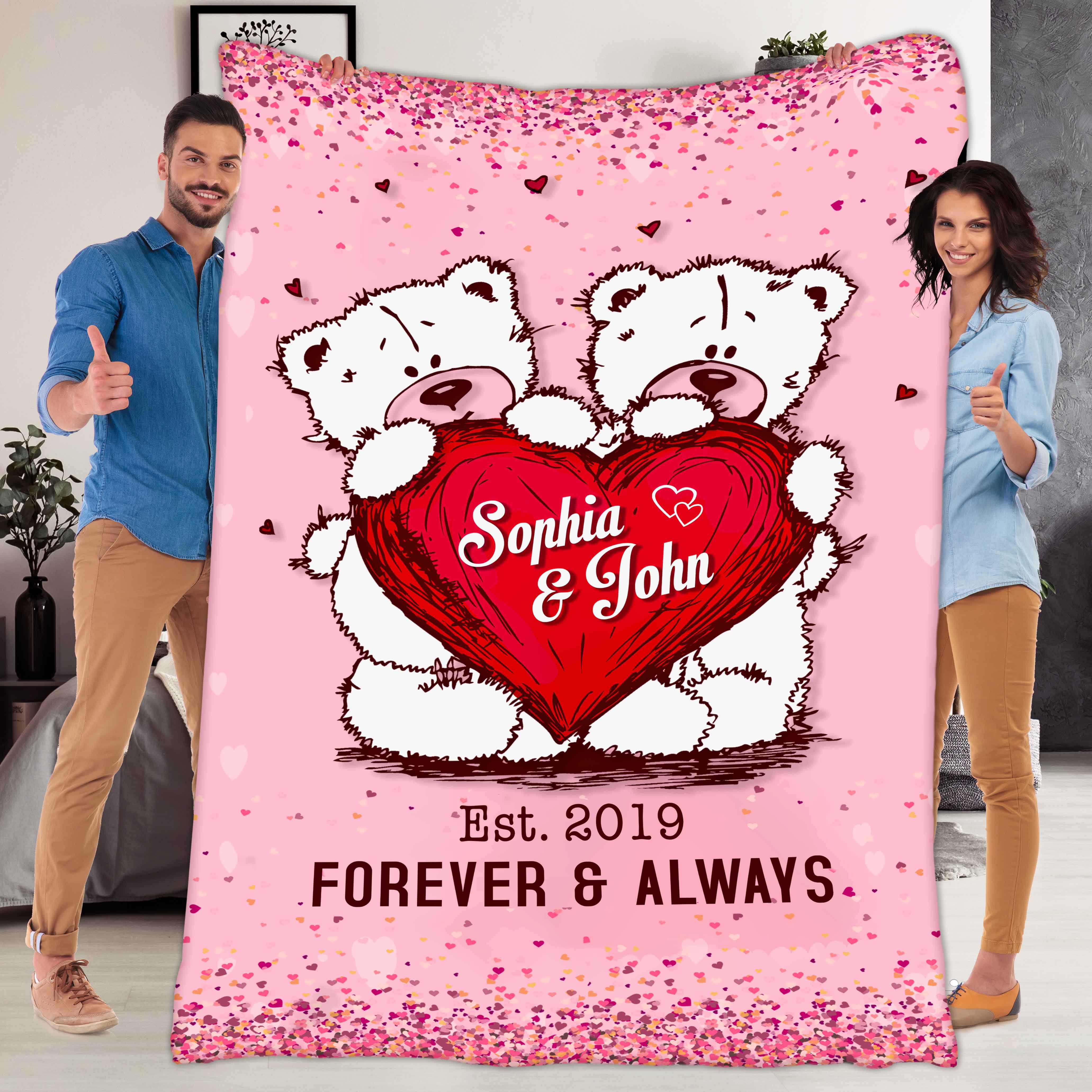 Customized Couple Blankets | Photo Blanket | Couple Desires