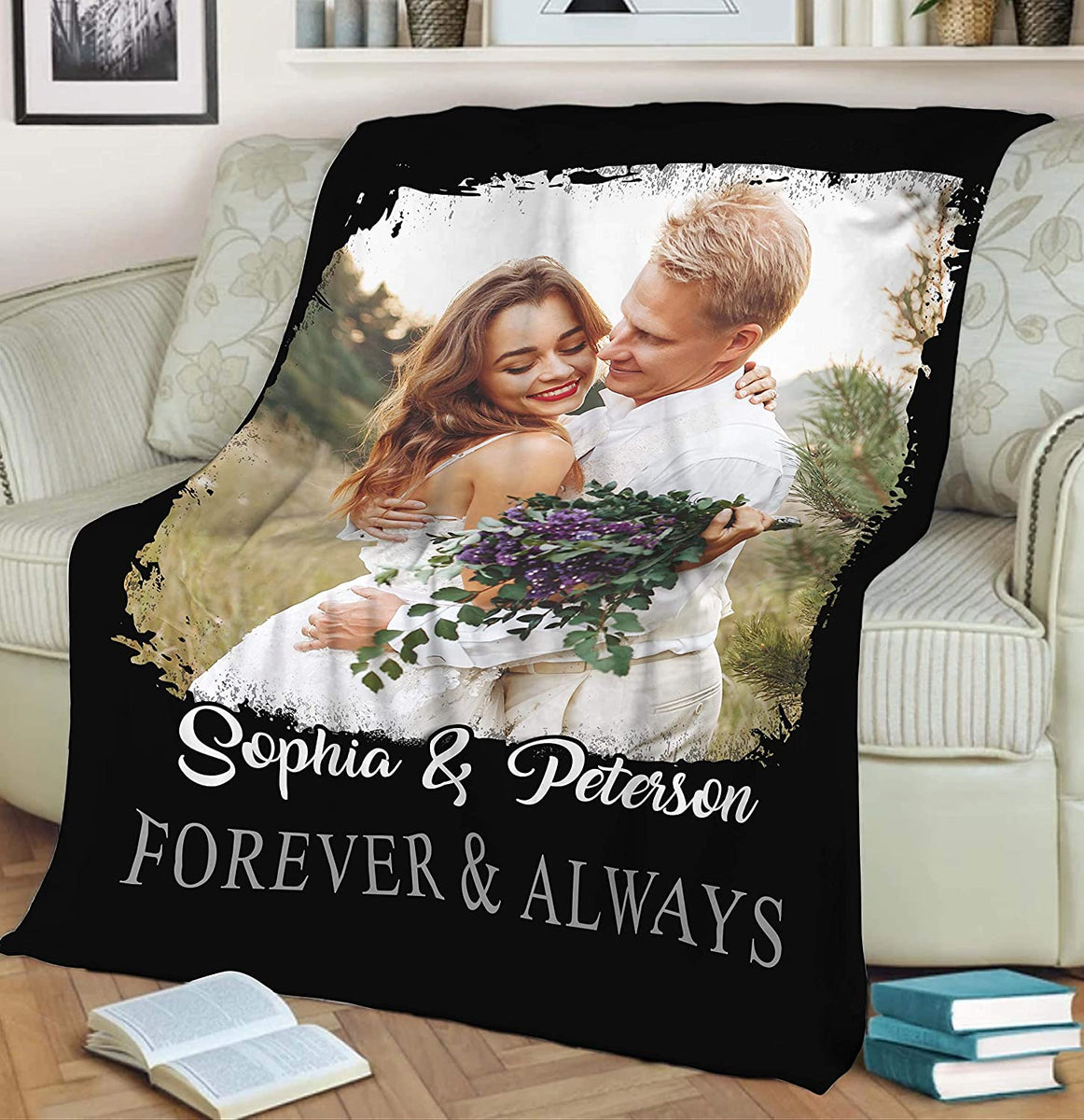 Luxurious Personalized Photo Blanket for Couples | Couple Desires